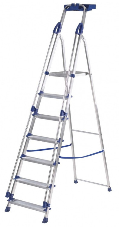 Werner Workstation Aluminium Step Ladder | Ladders.co.uk
