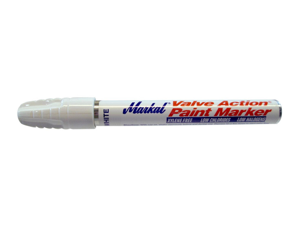 Markal 96820 White 1/8" (3 mm) Valve Action Paint Marker at SkyGeek.com