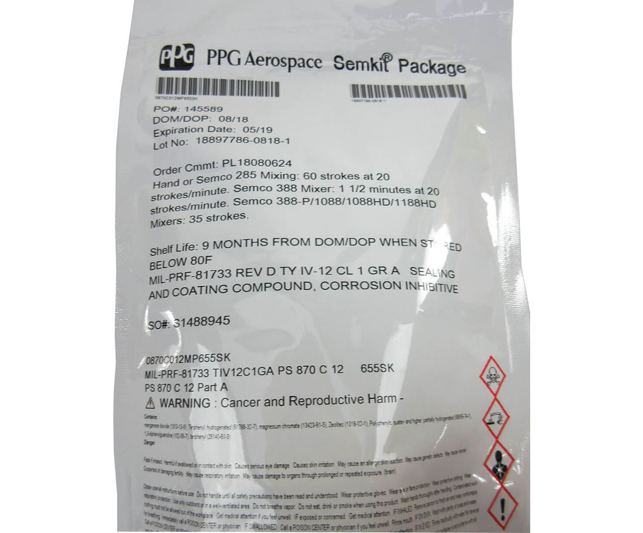 PPG Aerospace P/S 870 C-12 Corrosion Inhibitive Sealant - 2.5