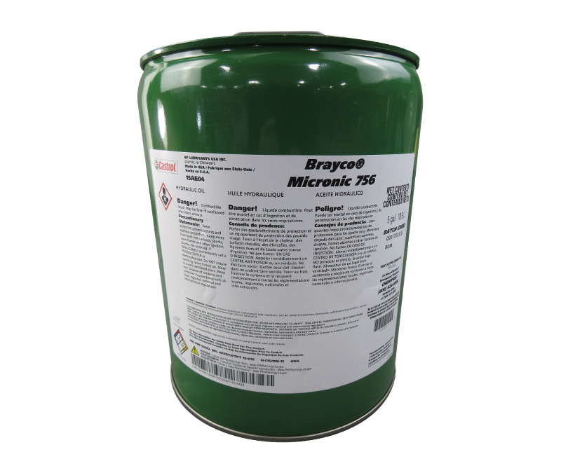 Castrol Brayco Micronic 756 MIL-PRF-5606J Spec Red Petroleum Based ...