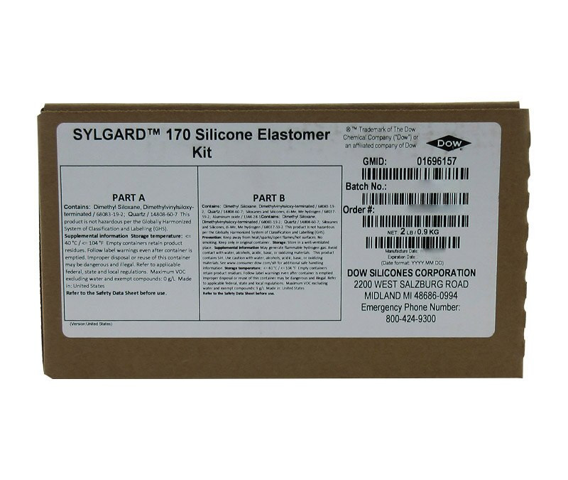 DOW 1696157 SYLGARD 170 Black Silicone Encapsulant - A+B 0.9 Kg Kit at ...