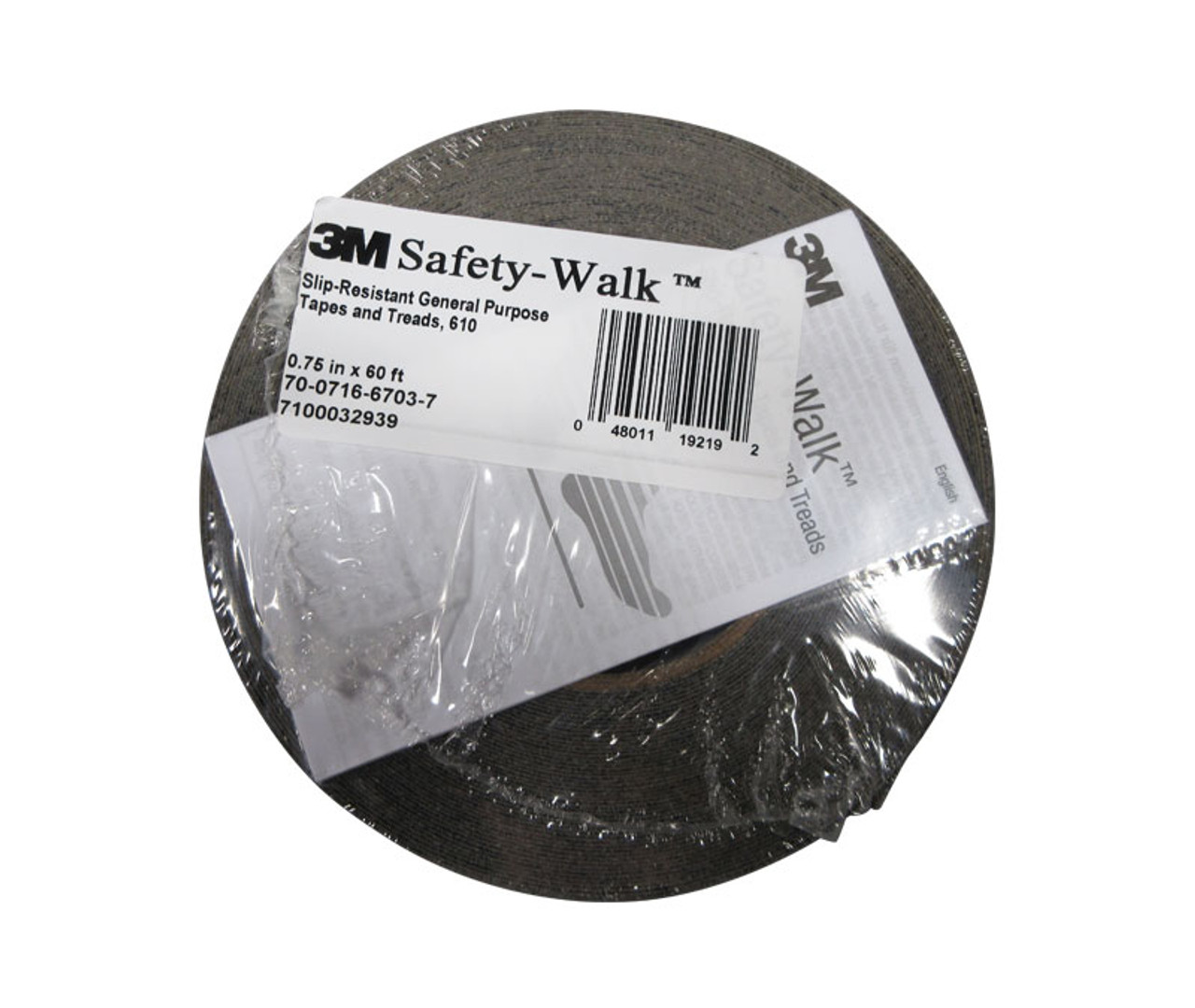 3M 048011-19219 Safety-Walk 610 Black Slip-Resistant General Purpose Tapes & Treads 3/4" x 60 ...