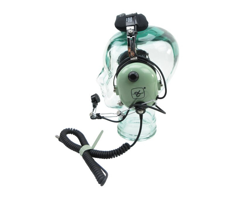 David Clark 18283G-03 Model H10-66 Over-the-Head 5-Foot Coil Cord Dual ...