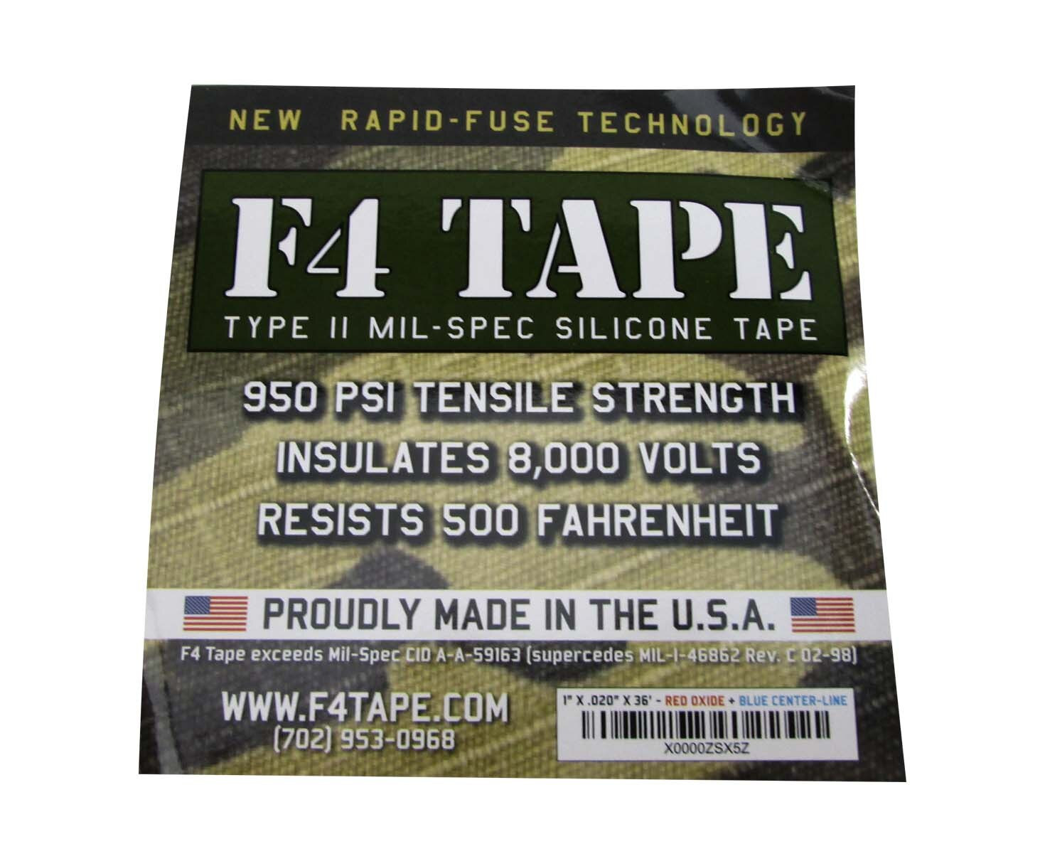 Harbor Products F4 Red Self-Fusing Silicone Tape - 1" Wide x .020 ...