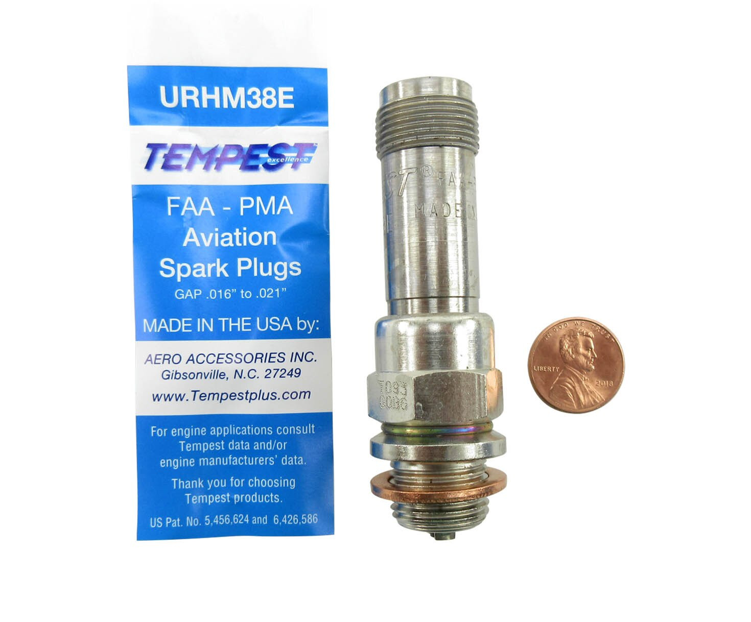 Tempest URHM38E Massive Electrode Aircraft Engine Spark Plug at SkyGeek.com