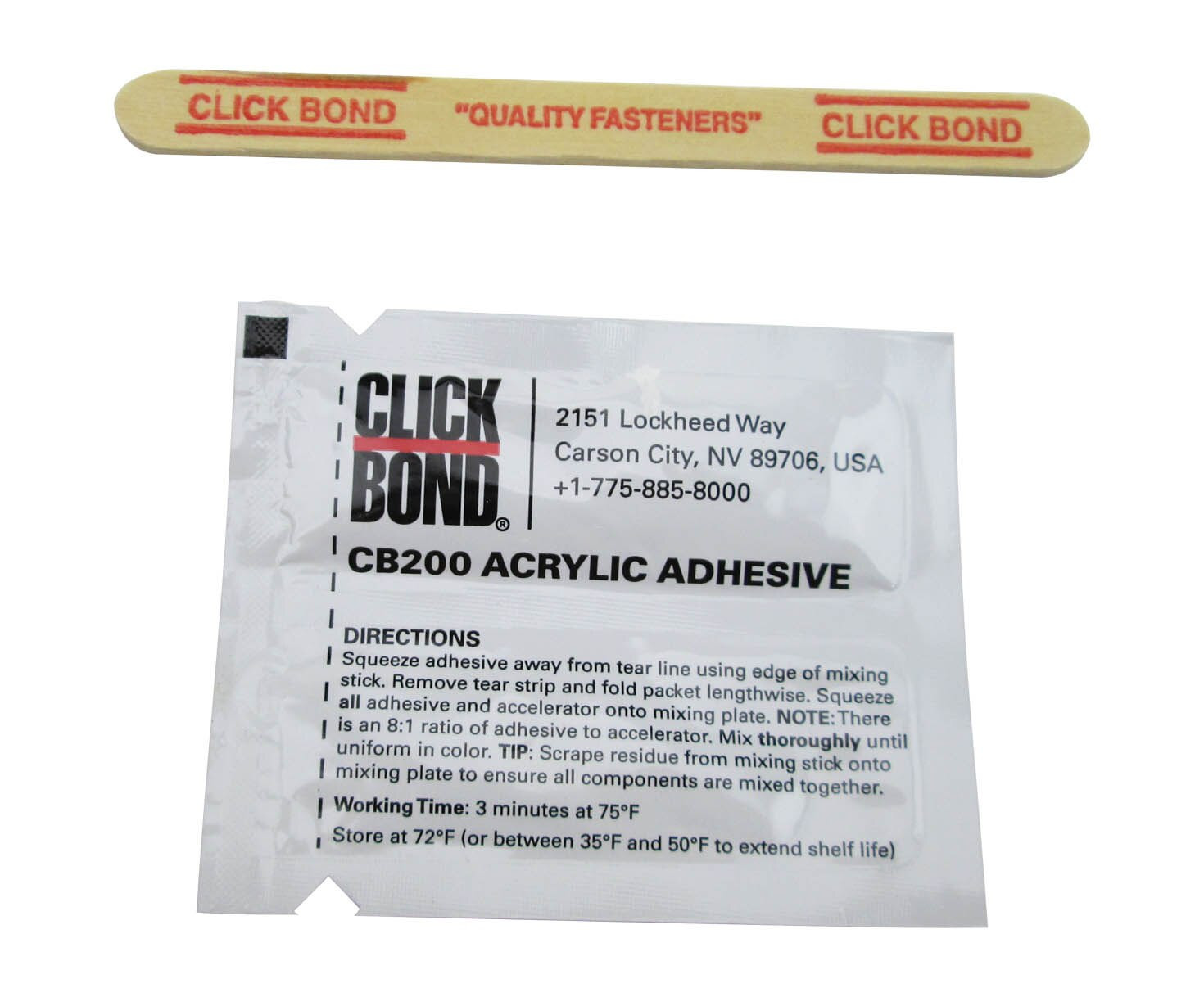 CLICK BOND CB200 Acrylic Adhesive Kit - 3.5 Gram Kit