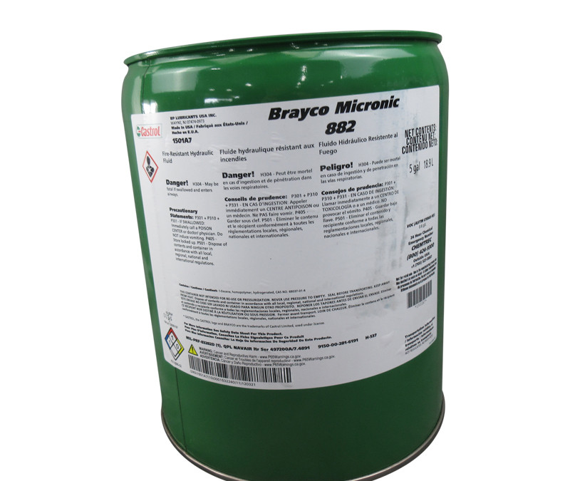 Castrol Brayco Micronic 882 Hydraulic Fluid 5 Gal. Pail