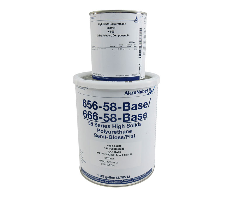 AkzoNobel 666-58-7038/X-503 FS#37038 Flat Black MIL-PRF-85285 Type I ...