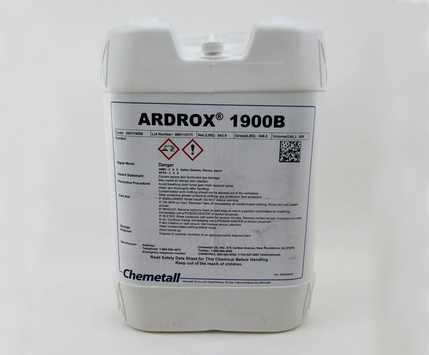 ARDROX 1900-B Yellow Multi-Purpose Heavy Duty Cleaner - 5 Gallon Pail ...