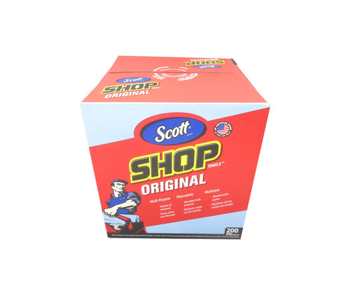 Scott 75190 Blue Shop Towels - 200 Wipe Pop-Up Box at SkyGeek.com