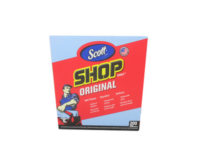 Scott 75190 Blue Shop Towels - 200 Wipe Pop-Up Box at SkyGeek.com