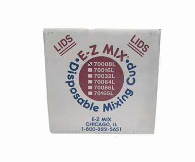 E-Z MIX 70008L 1/4 / 1/2 Pint Mixing Cup Lids - 100/Box at SkyGeek.com