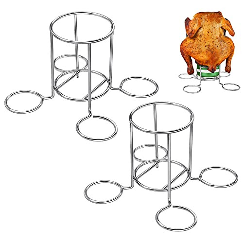 Chicken Holder Pack of 2, OVERTANG Stainless Steel Beer Can Chicken ...