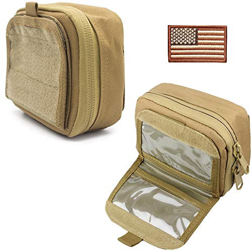 LIVANS Tactical Molle Map Pouch EDC Tactical Pouch Small Modular Admin ...