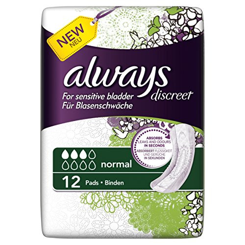 Procter and Gamble Three Packs Always Discreet Normal Pads 12 Pads ...