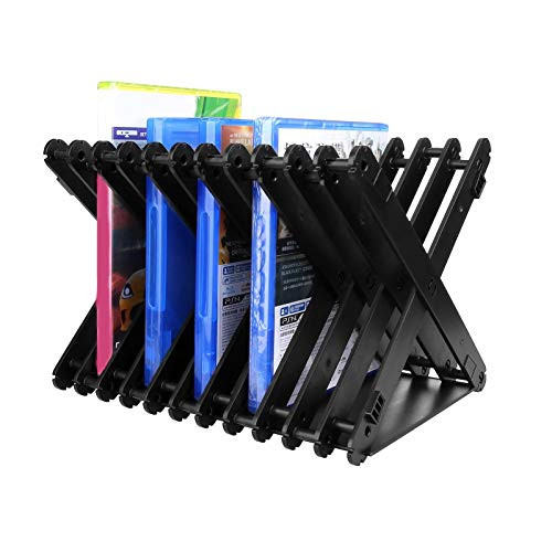 11 Disc Game Storage Tower Stand Foldable Game Card Holder Shelf DVD CD ...