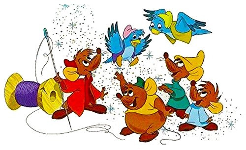 CINDERELLA'S MICE and BIRDS Gus Jaq 2" x 3" Fridge Magnet Refrigerator ...