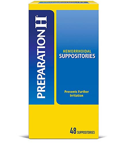 PREPARATION H Hemorrhoid Symptom Treatment Suppositories, Burning ...