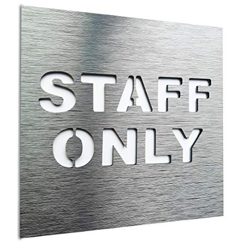 BSYDESIGN Aluminium Staff only Sign - Office Plaque for Business ...