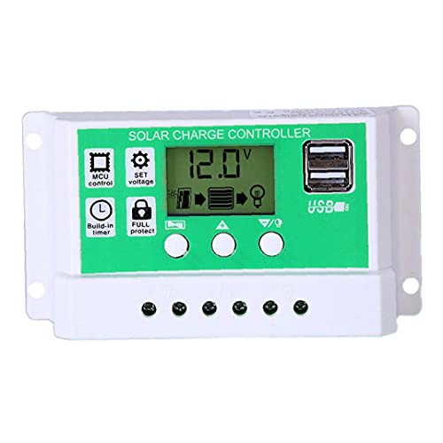 Solar Charge Controller PWM Solar Panel Regulator 12V 30A with ...