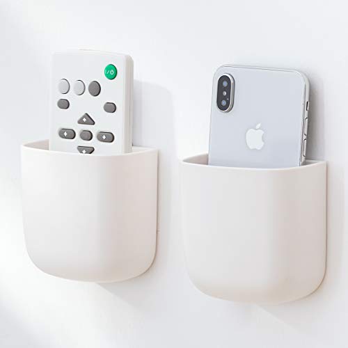Universal Wall Remote Control Holder 2 Pack Wall Mounted Self-Adhesive ...