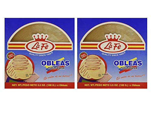 La Fe Obleas - Flour Wafer Delicious Colombian Mexican Venezuelan Snack ...