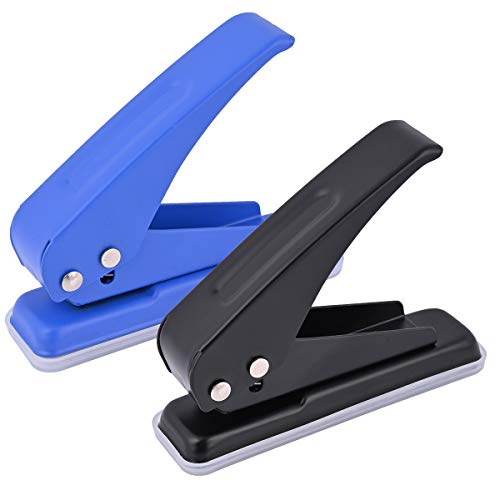 KAISHENG 1 Hole Punch?1-4 Inch? Round Hole Puncher Rubber Handle Punch ...