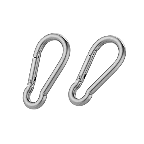 HOUKITS 4 Inch Spring Snap Hook Carabiner Clip Heavy Duty 304 Stainless ...