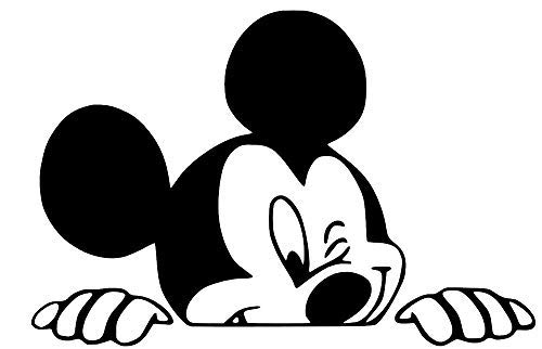 10" Sticker Sign -Peeking Disney Mickey Mouse Sticker - Famous Microgreens
