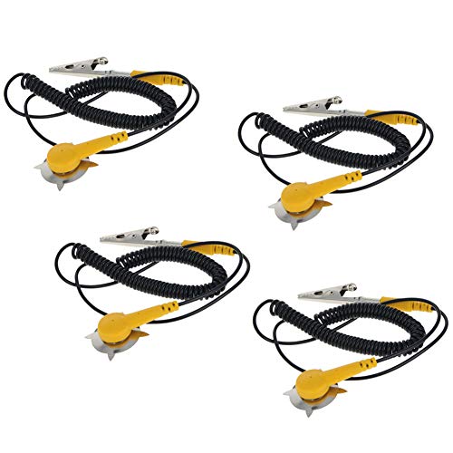 Othmro Anti-Static PD18 Grounding Cable Coiled Cord with Alligator Clip ...