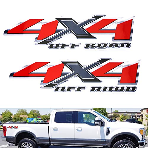 iJDMTOY -2- 12-Inch Red Letter 4x4 Off-Road Decal Stickers Set Made w ...
