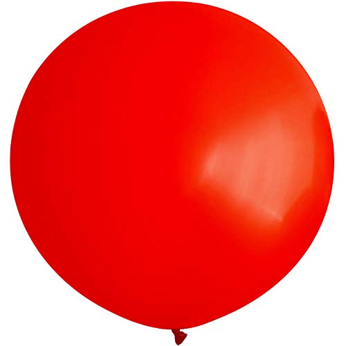 Neo LOONS 36 Inch Giant Latex Balloons Standard Red Round Balloons for ...