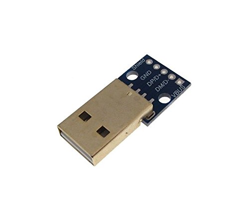 USB 2.0 Type A Male Breakout Board 2.54mm Header Gold Plated - Famous ...