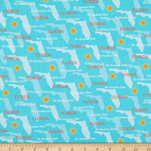 Windham Fabrics Whistler Studios State Pride Florida Fabric Blue-Orange ...