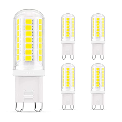 G9 LED Bulb 40W Equivalent 5000K Bright White Dimmable-0-100 percent ...