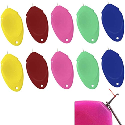 Needle Threader for Hand Sewing 20 Pieces Plastic Wire Loop DIY Simple ...