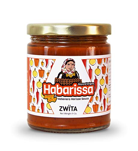Zwita Habarissa 9 oz - Sweet and Spicy Habanero Harissa Hot Sauce ...