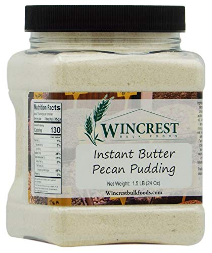 Butter Pecan Instant Pudding Mix - 1.5 -24 Oz - Tub - Famous Microgreens