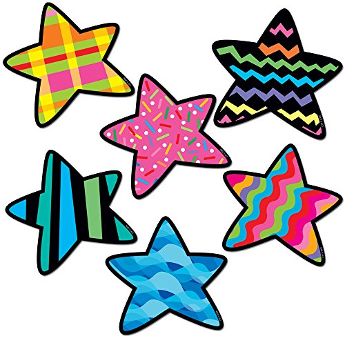 Creative Teaching Press 6-Inch Designer Cut-Outs Variety Pack Stars ...