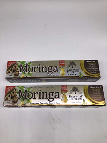 Moringa Organic Toothpaste 100 percent Fluoride Free and Vegetable Base ...