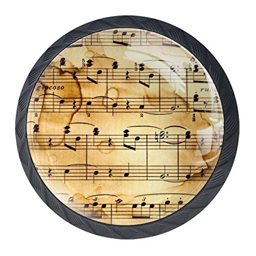 Idealiy Retro Music Notes Door Drawer Pull Handle Furniture Decoration ...