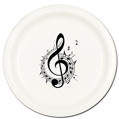 Partypro Music Note Treble Dinner Plate - Famous Microgreens
