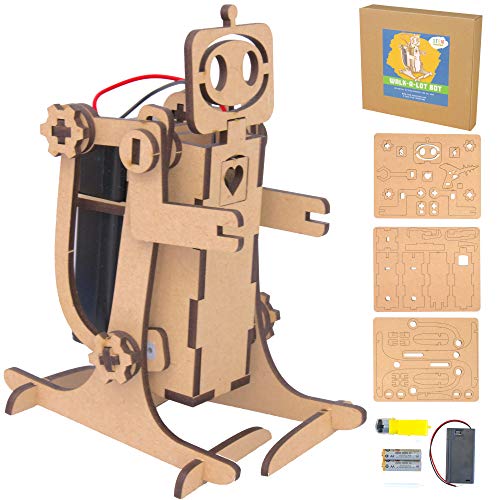 Walk-a-Lot Bot - DIY Wood Robot Kit - Motorized Engineering Toy for ...