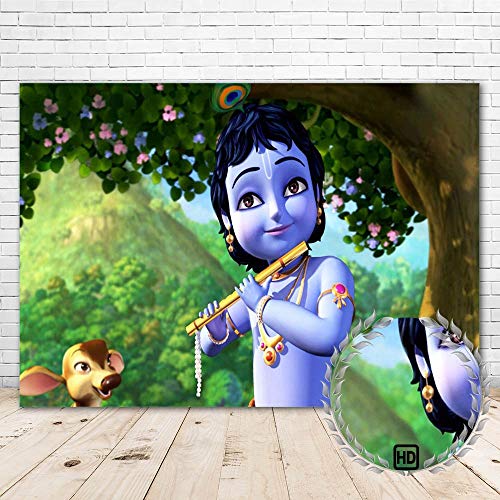 Little Krishna Theme Party Backdrop for Kid Birthday Photography 7x5ft ...