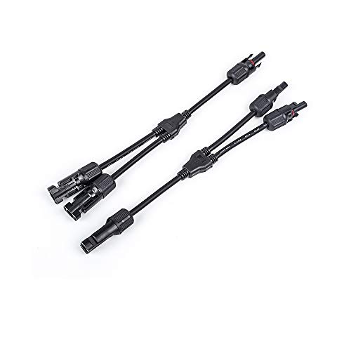 Solarson 1 Pairs Y Branch Solar Panel Connectors, Dual Solar Panel ...