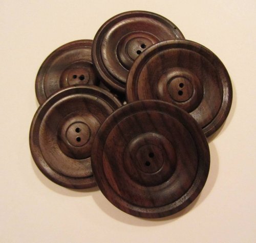 Rosewood 2 inch Round Buttons - Famous Microgreens