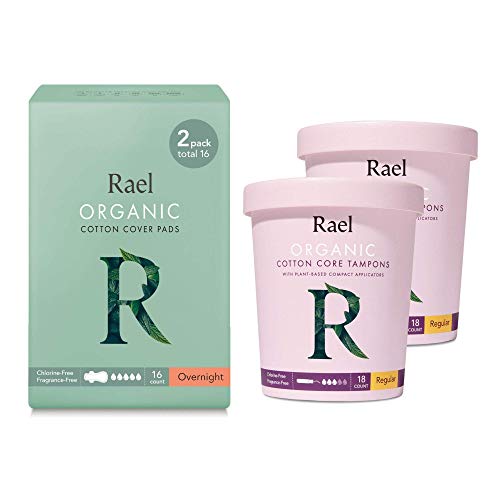 Overnight Pads -16 or 20 Count- and Compact Plastic Applicator Tampons ...