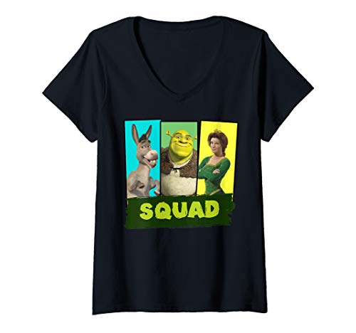 Womens Shrek Squad Group Shot Panel Lineup Poster V-Neck T-Shirt ...
