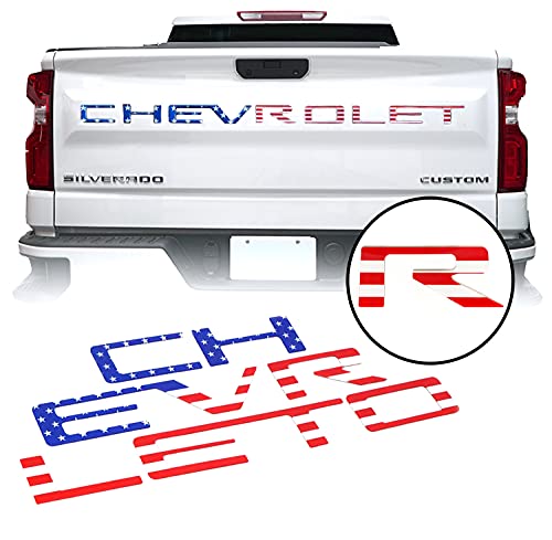Tailgate Inserts Letters Compatible with 2019-2021 Chevrolet Silverado ...