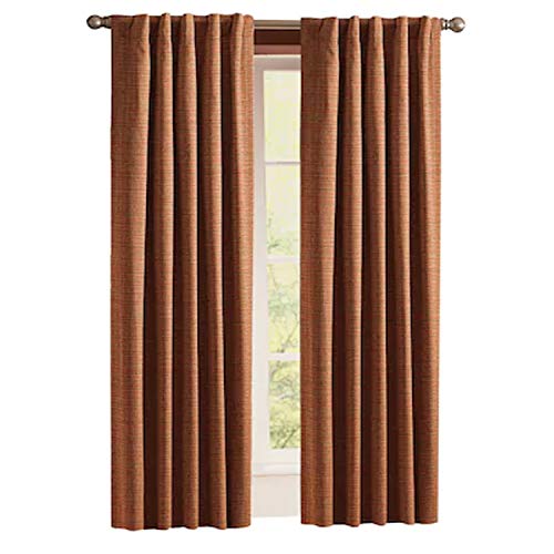 Style Selections Roberta 84-in Brick Polyester Room Darkening Thermal ...